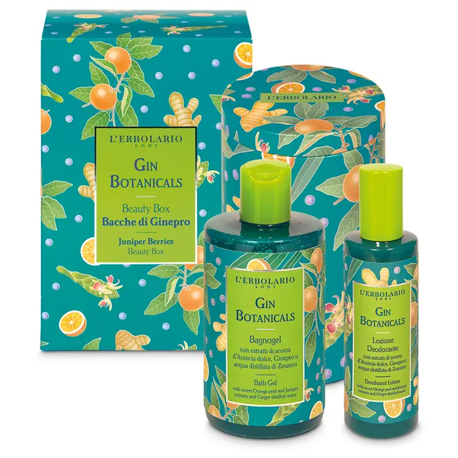 Gin Botanicals Beauty Box Bacche di Ginepro - Bagnogel e Lozione Deodorante